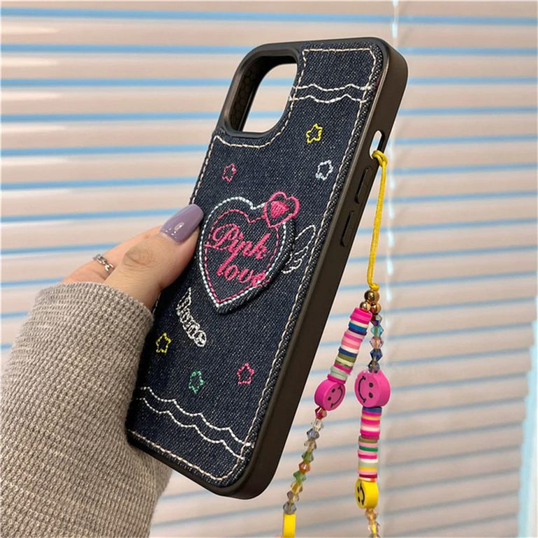 Embroidered Heart iPhone Case – FinishifyStore
